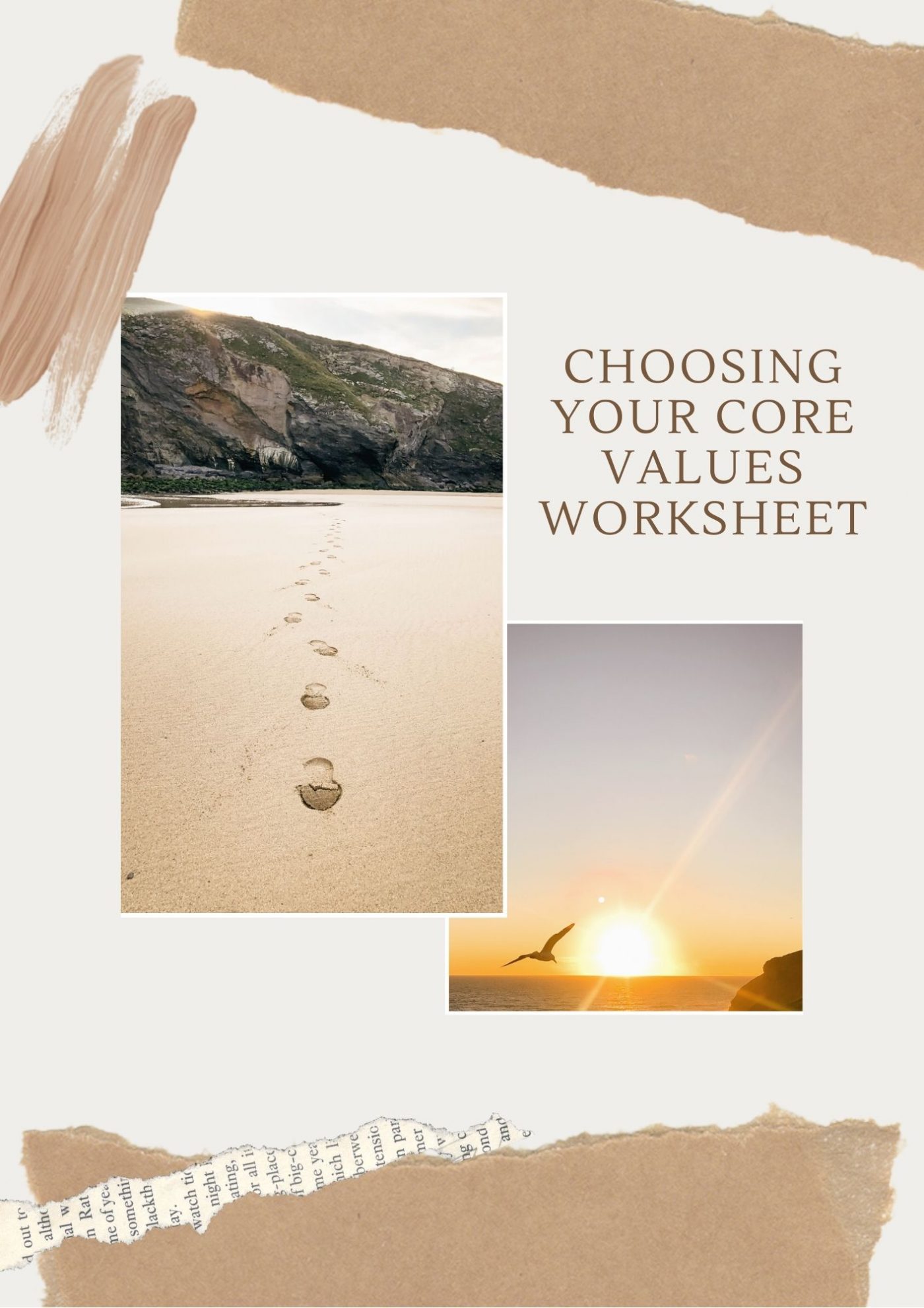 How To Choose Your Core Values | FREE printable workbook to download