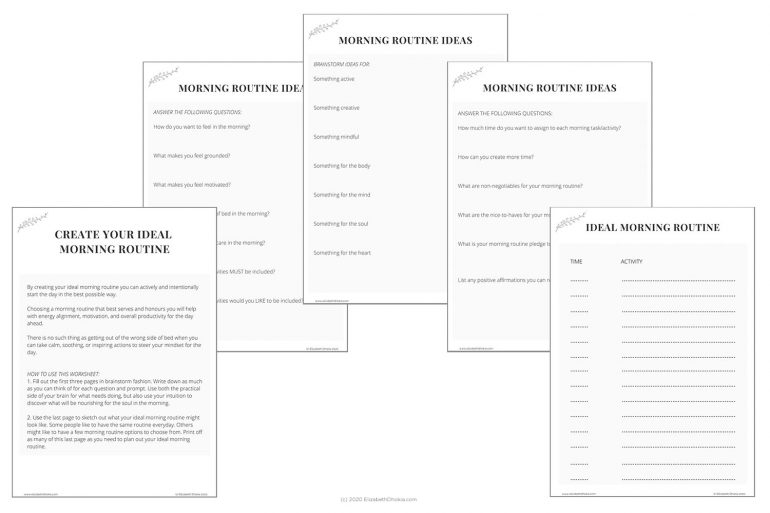 How To Create Your Ideal Morning Routine - FREE worksheet to download