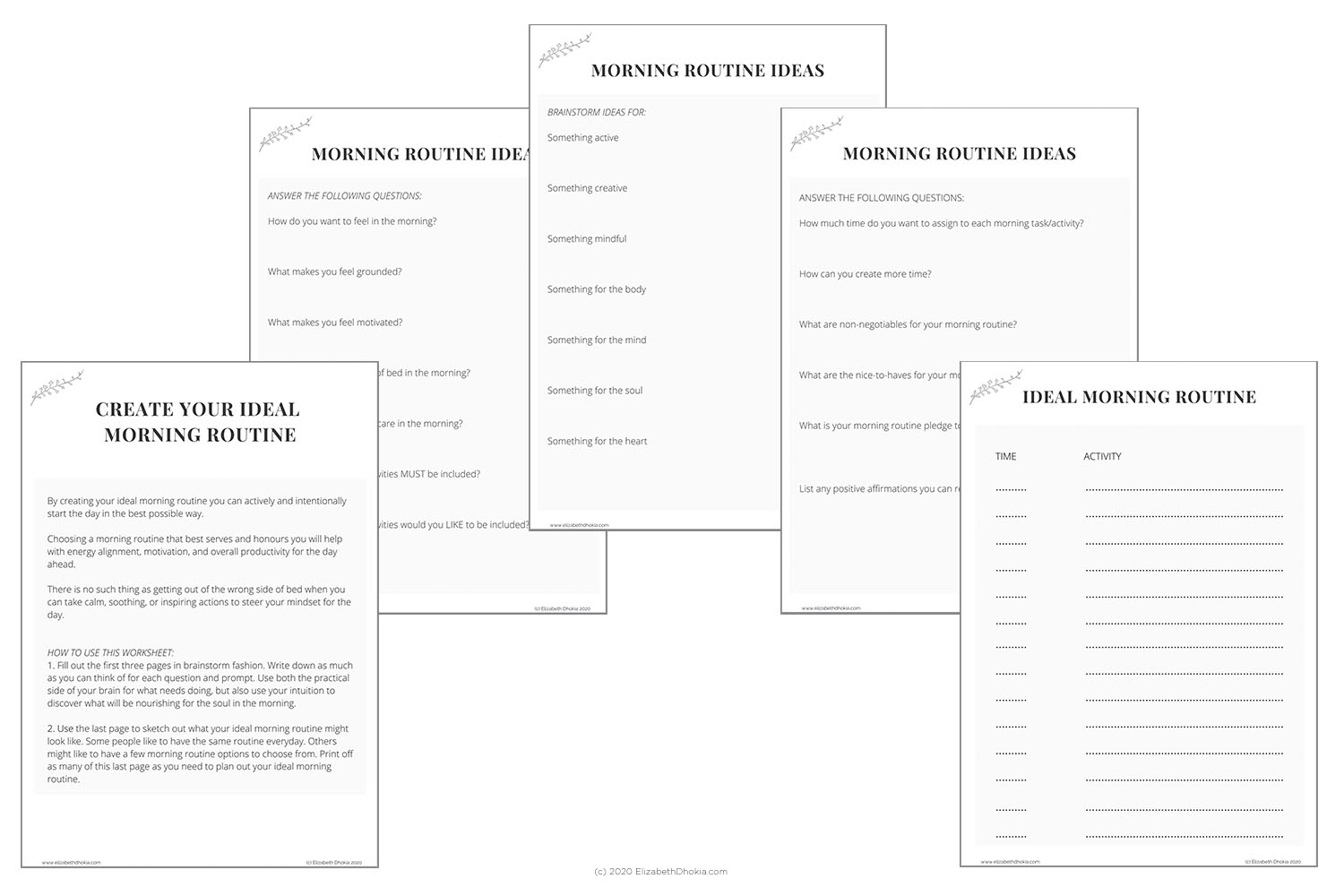 How To Create Your Ideal Morning Routine - FREE worksheet to download